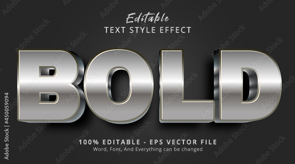 Editable text effect, Bold text on bold luxury style effect Stock ...