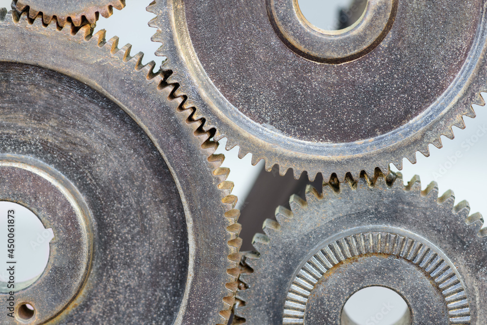 Old gears close up. Metal texture background Stock Photo | Adobe Stock