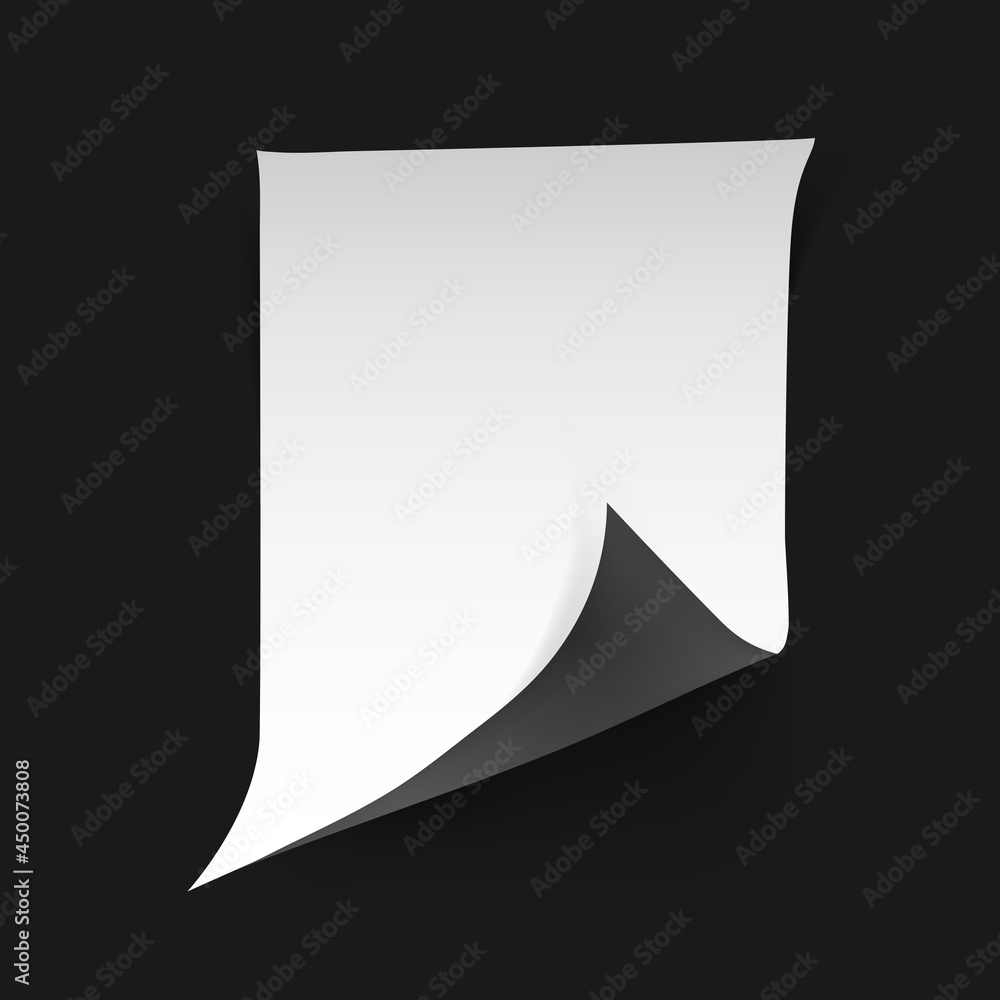Mockup paper A4 format paper with shadows on transparent background ...