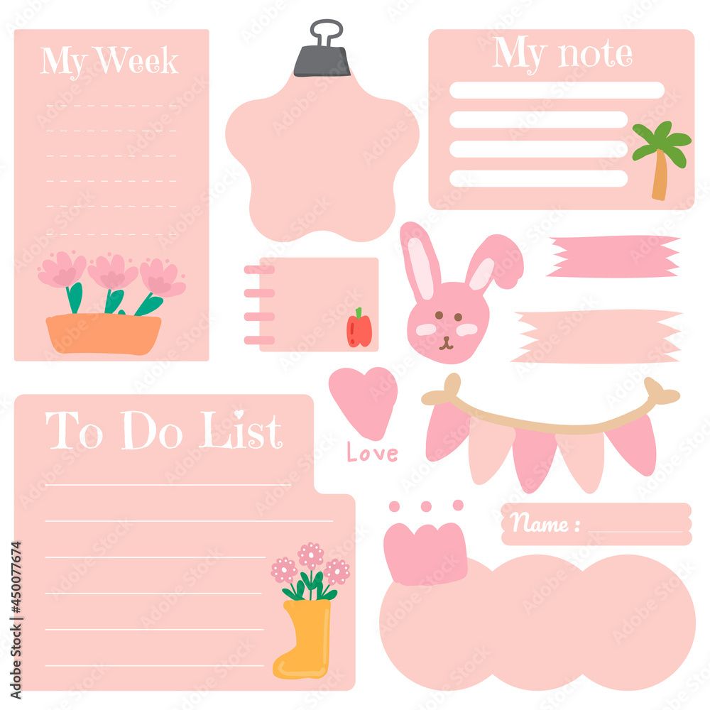 Sticky Note Set Cute Paper Notes Stationary Set Scrapbook Notes And sticky-note-set-cute-paper-notes-stationary-set-scrapbook-notes-and