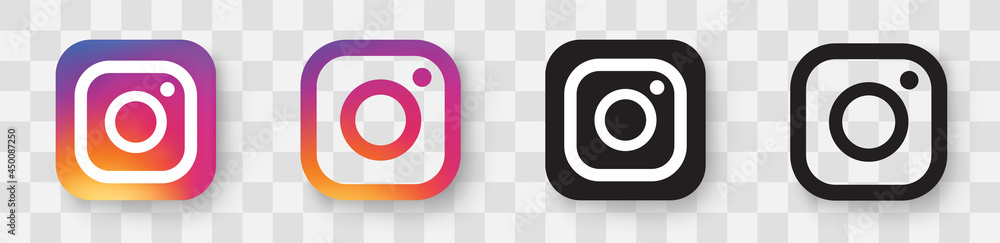 Realistic social media logotype. Instagram icon. Instagram logo with ...