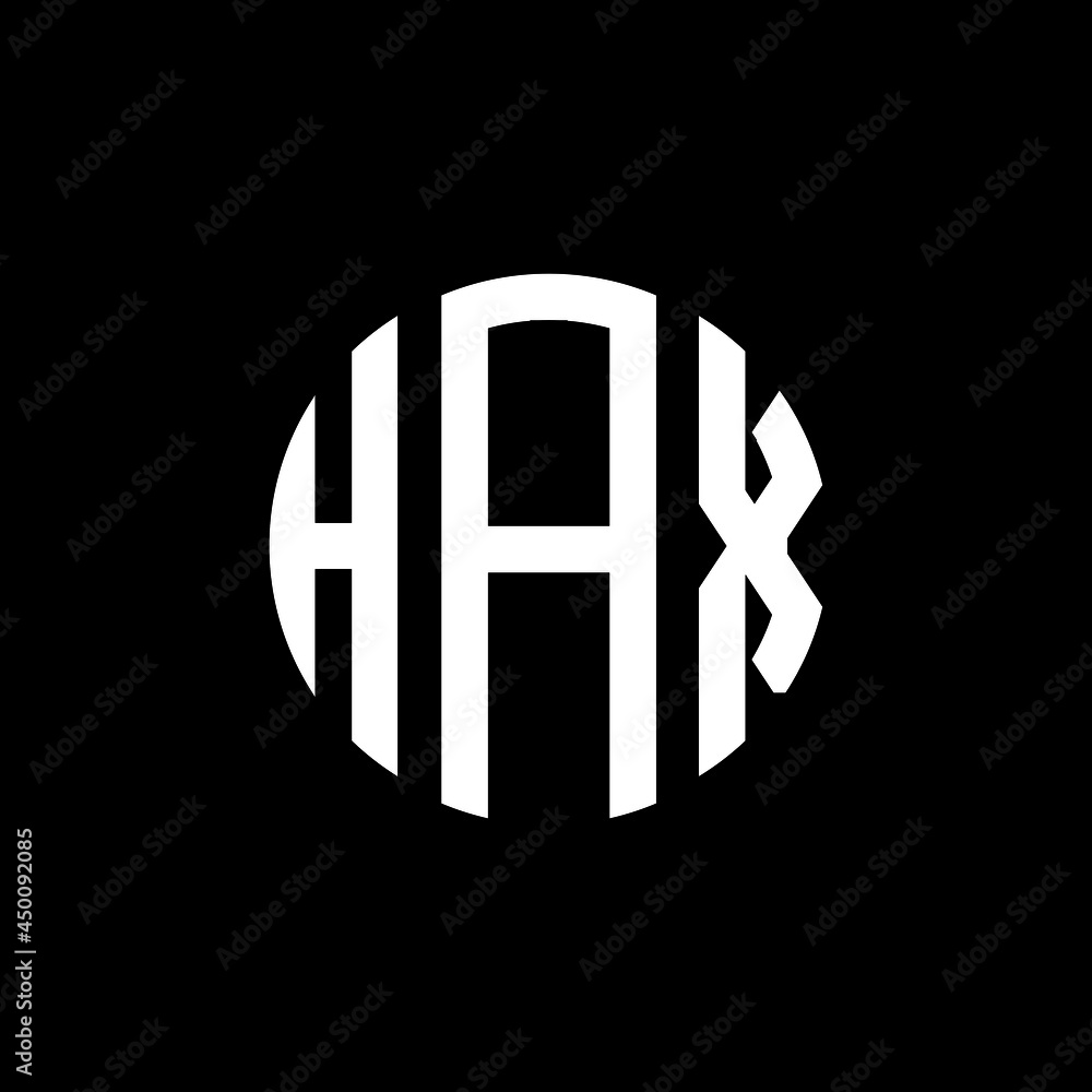 Vecteur Stock HAX letter logo design. HAX modern letter logo with black ...