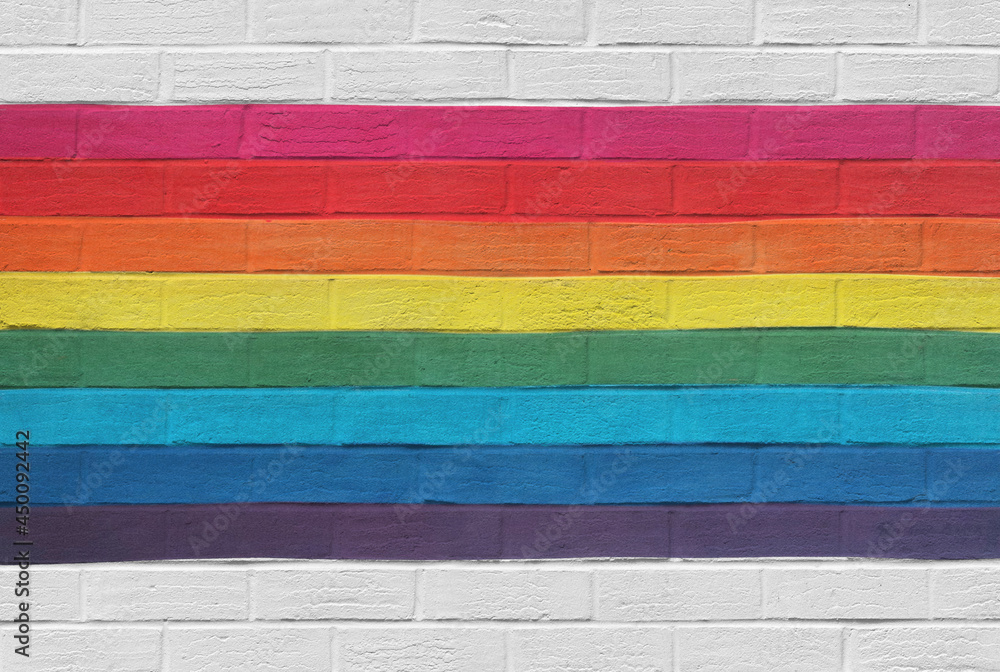 LGBT Pride Wall Flag Stock Photo | Adobe Stock