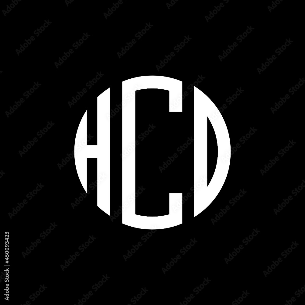 Vecteur Stock HCD letter logo design. HCD modern letter logo with black ...
