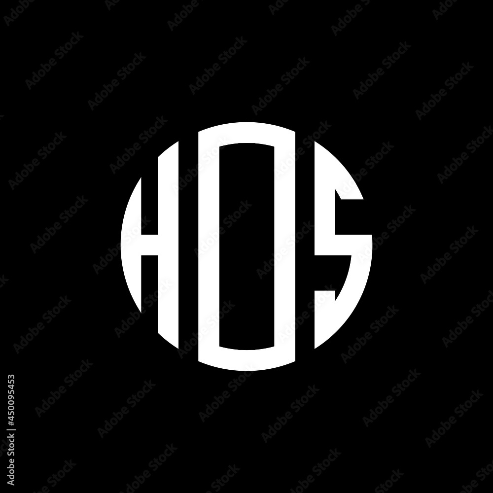 HDS letter logo design. HDS modern letter logo with black background ...