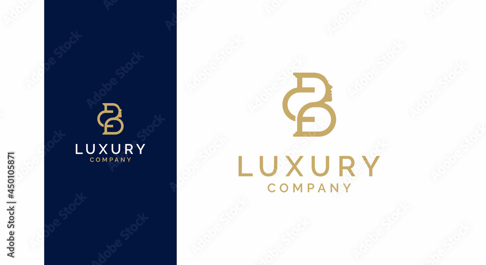 BC logo design, Premium Vector BC Logo in two color variations ...