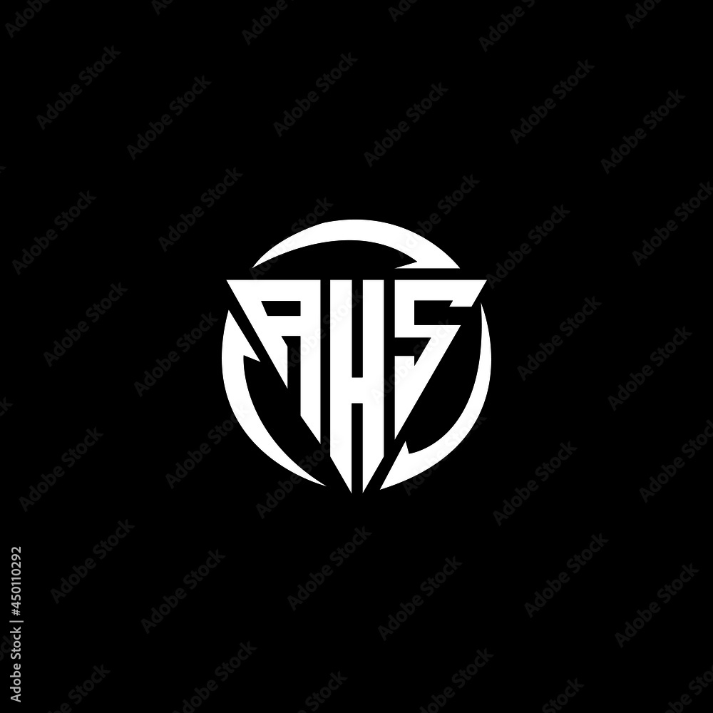 AHS letter logo abstract design. AHS unique design, AHS letter logo ...