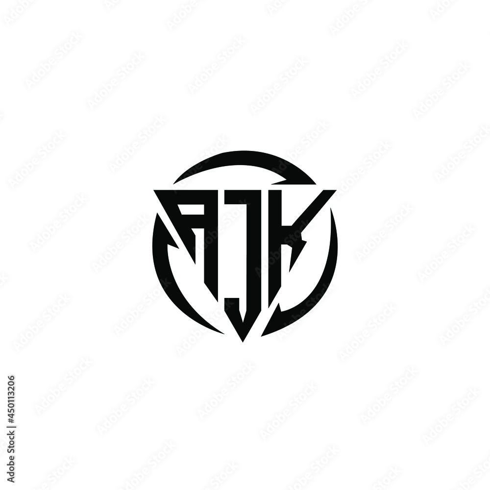 AJK letter logo abstract design. AJK unique design, AJK letter logo ...