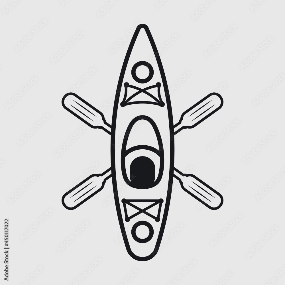 kayak Outline Svg | Kayak Boat Svg | Canoe Svg | Paddle Svg | Water ...