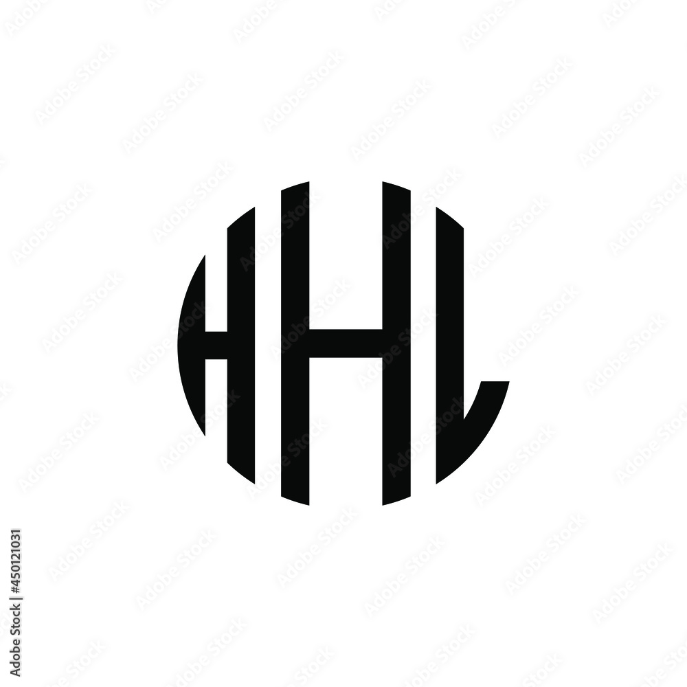 HKL letter logo design. HKL modern letter logo with black background ...