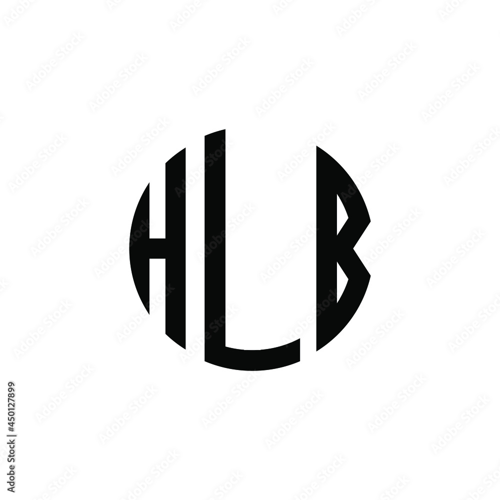 HLB letter logo design. HLB modern letter logo with black background ...