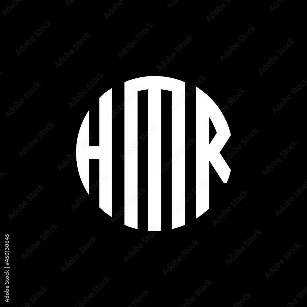 Vecteur Stock HMR letter logo design. HMR modern letter logo with black ...