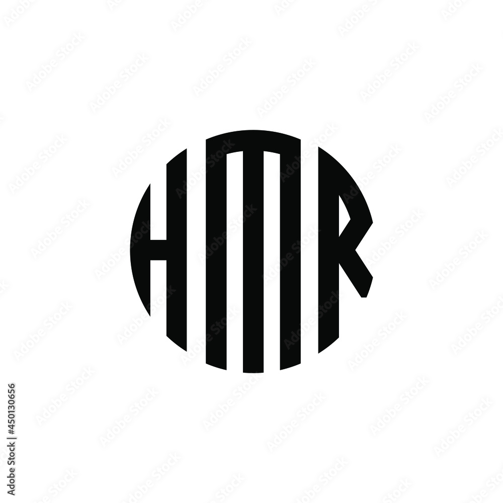 Vecteur Stock Hmr Letter Logo Design Hmr Modern Letter Logo With Black Background Hmr Creative