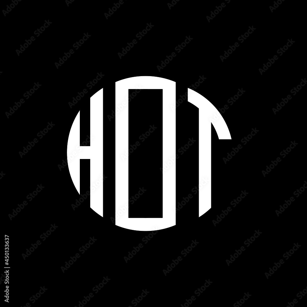 HOT letter logo design. HOT modern letter logo with black background ...