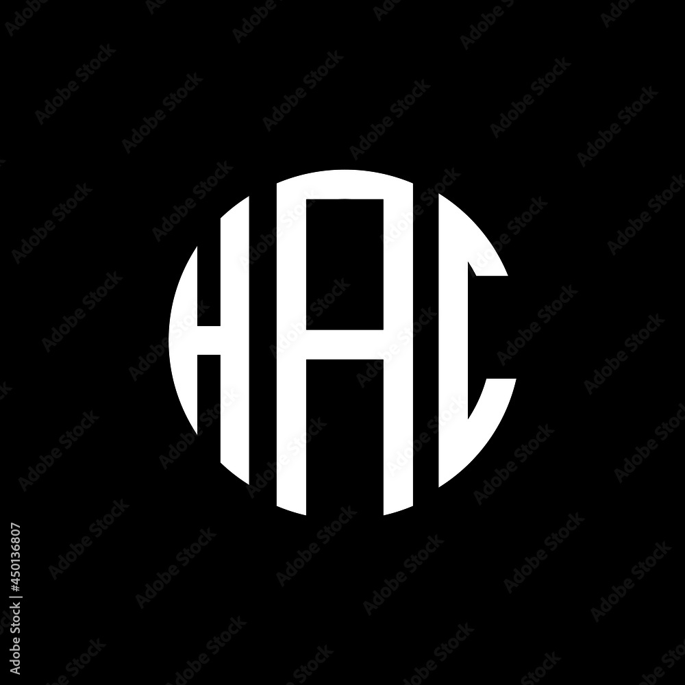 Vecteur Stock HAC letter logo design. HAC modern letter logo with black ...