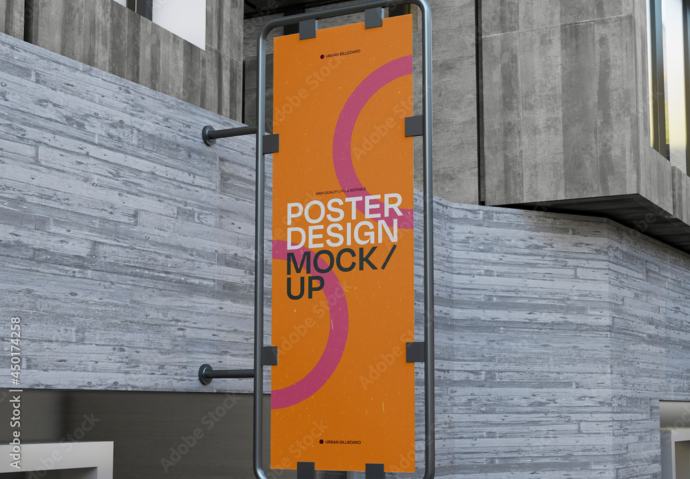 Vertical Poster Mockup Stock Template | Adobe Stock