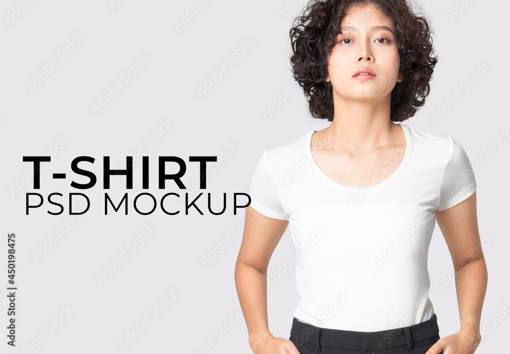 Editable Basic Tee Mockup Stock Template | Adobe Stock