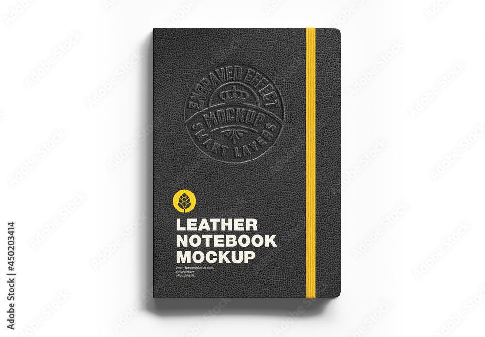 Leather Notebook Mockup Stock Template | Adobe Stock