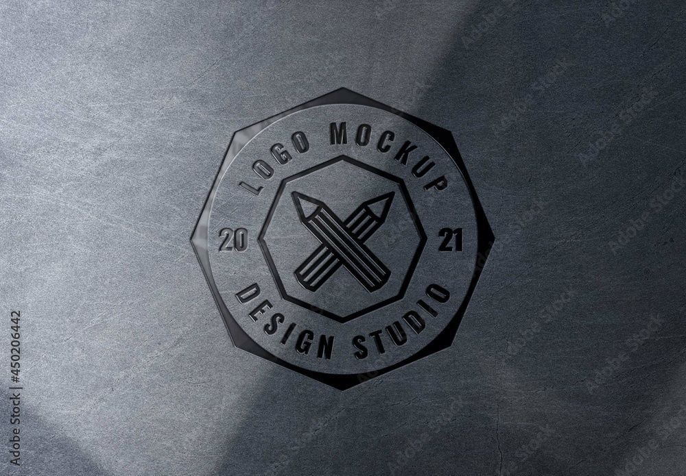 Smooth Laser Cut 3D Sign Logo Mockup Stock Template | Adobe Stock