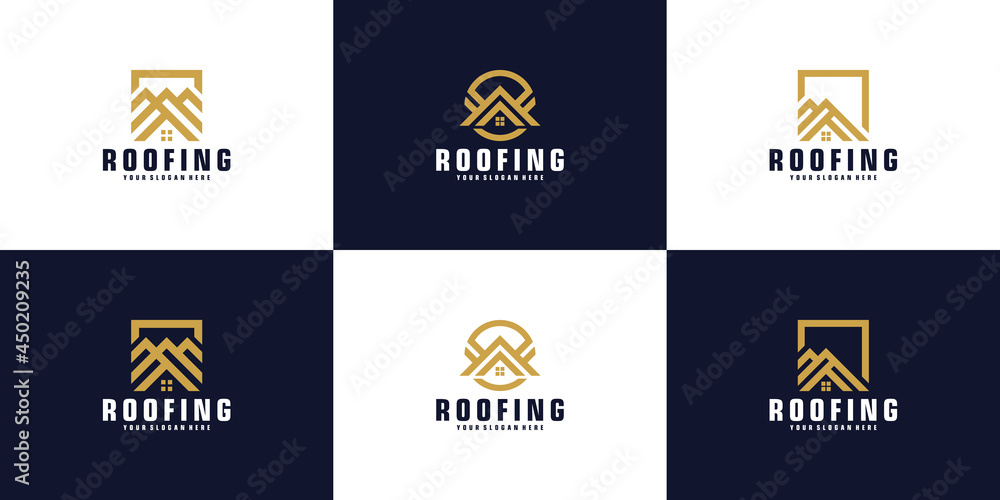 house roof logo design inspiration collection Stock Vector | Adobe Stock