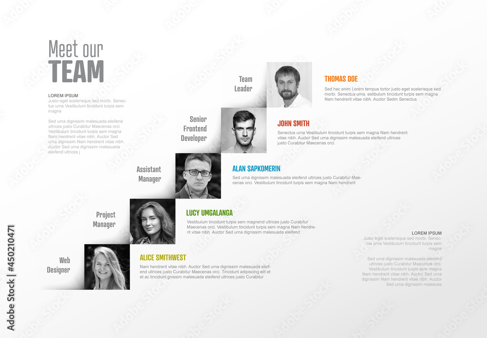 Company Team Presentation Layout Stock Template | Adobe Stock