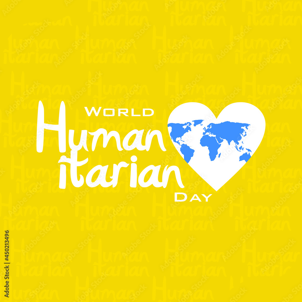 World Humanitarian day Poster design. Illustration of Creative Vector ...