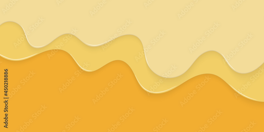 Vector abstract yellow paper cut slime background for banner. Stock ...