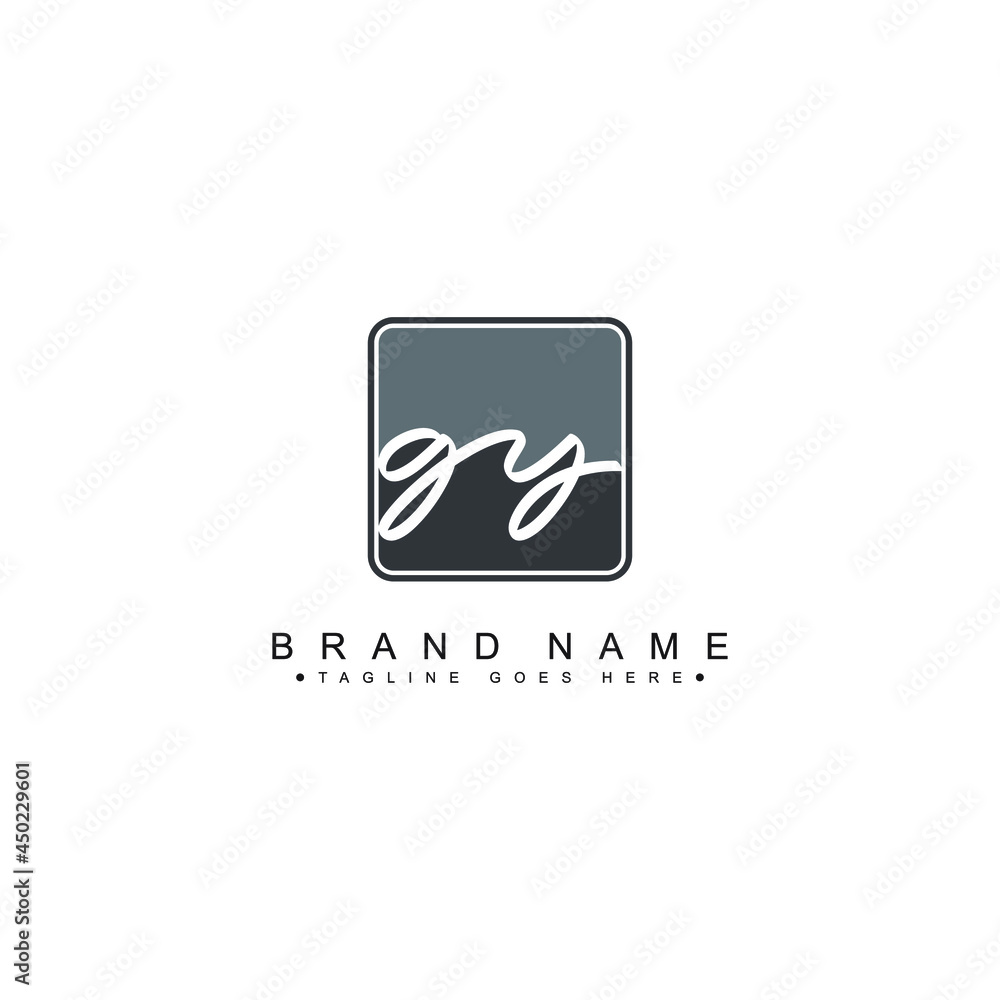 Initial Letter GY Logo - Simple Signature Logo for Alphabet G and Y ...