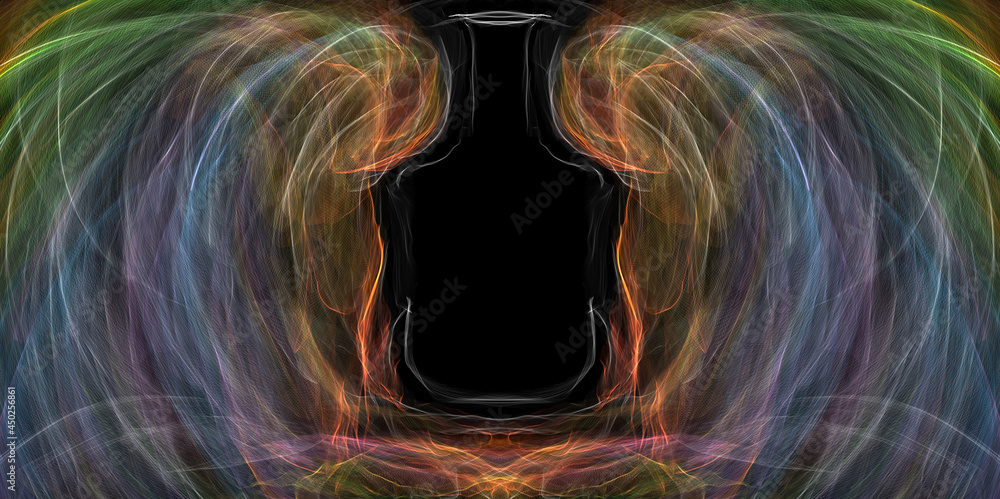 empty bottle with colorful baground Stock Illustration | Adobe Stock