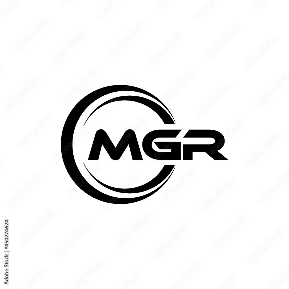 MGR letter logo design with white background in illustrator, vector ...