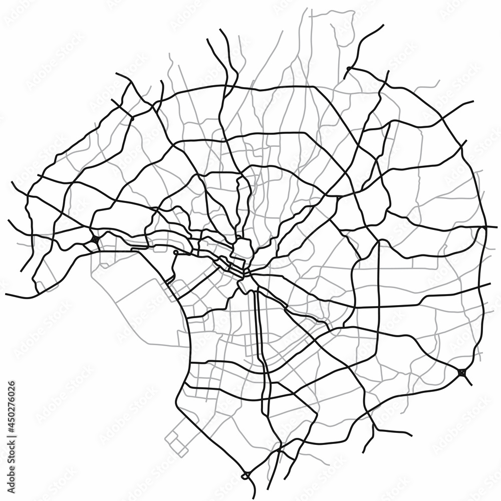 Tokyo City Map Japan Town Streets On The Plan Monochrome Line Map tokyo-city-map-japan-town-streets-on-the-plan-monochrome-line-map