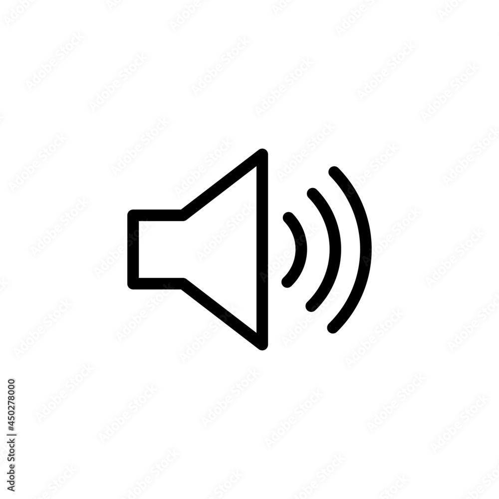 Volume icon black vector illustration Stock Vector | Adobe Stock