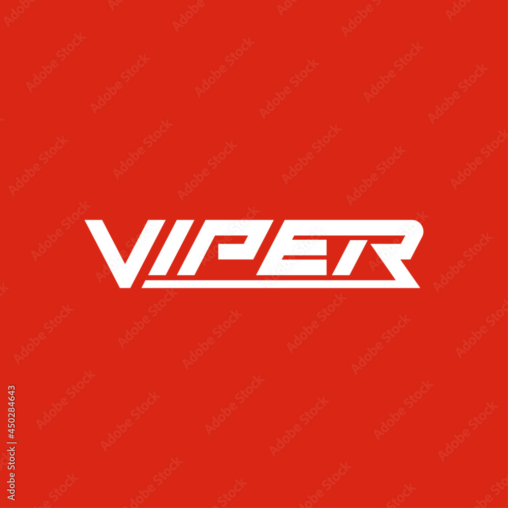 Viper text logo design. Stock Vector | Adobe Stock
