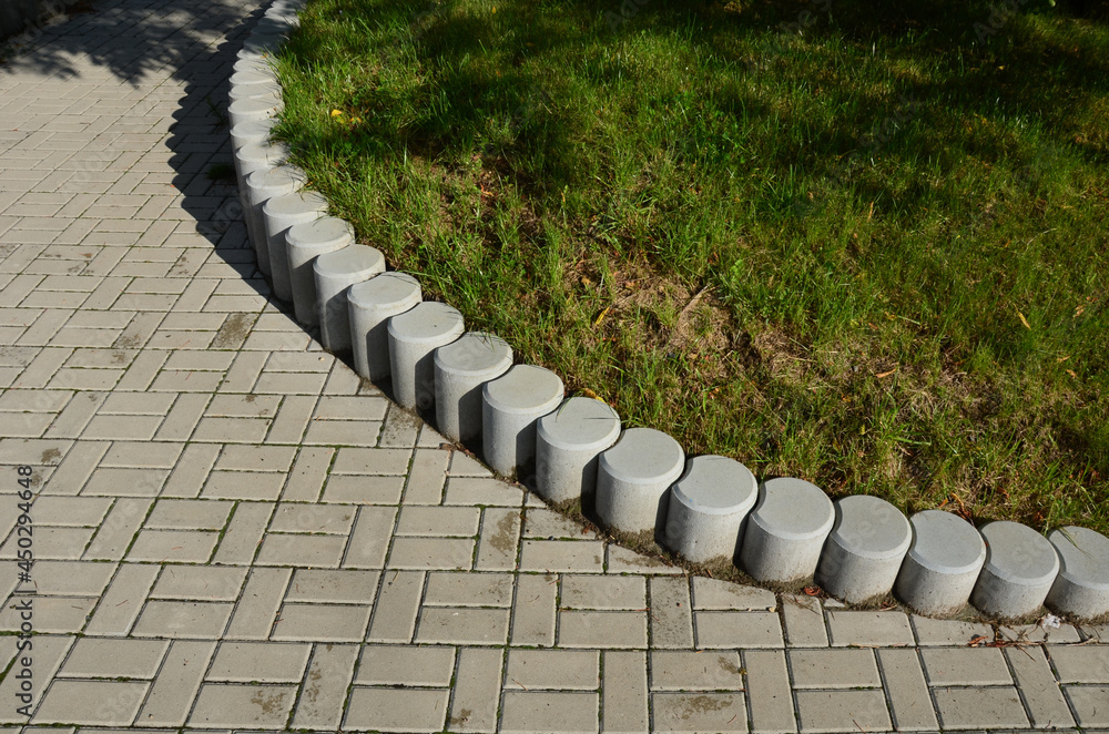 Palisade made of concrete of various shapes and profiles is widely used ...
