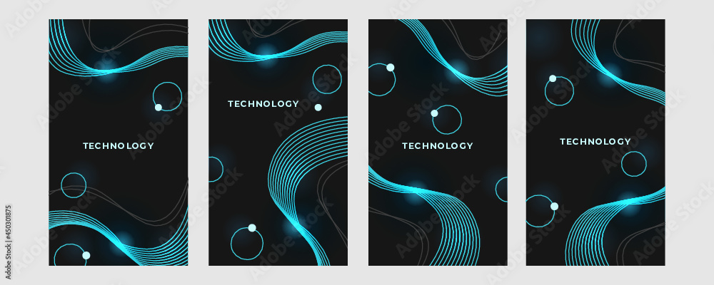 Abstract tech background. Futuristic technology interface. Tech banner ...