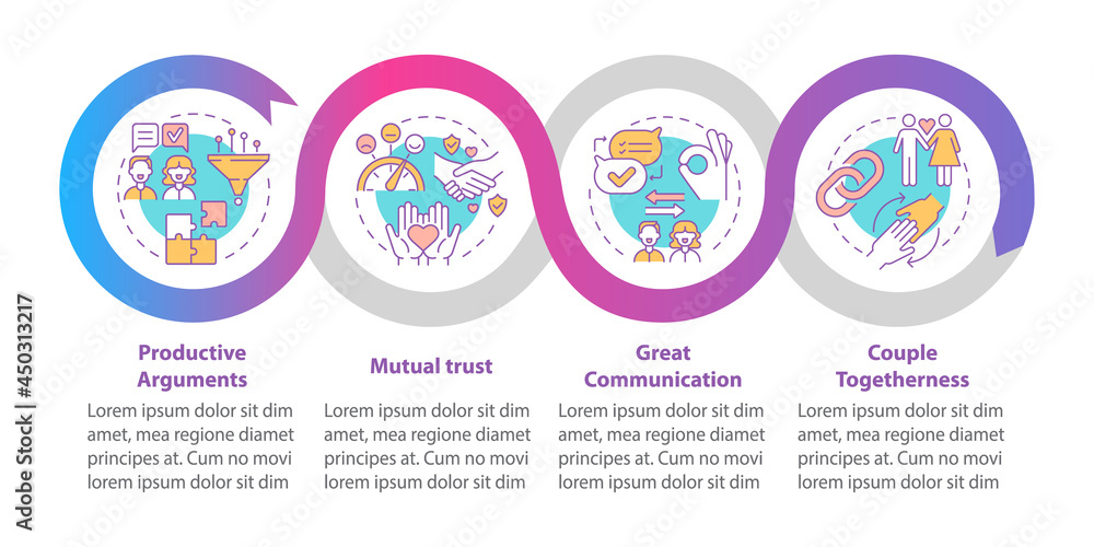 Great communication vector infographic template. Mutual trust ...