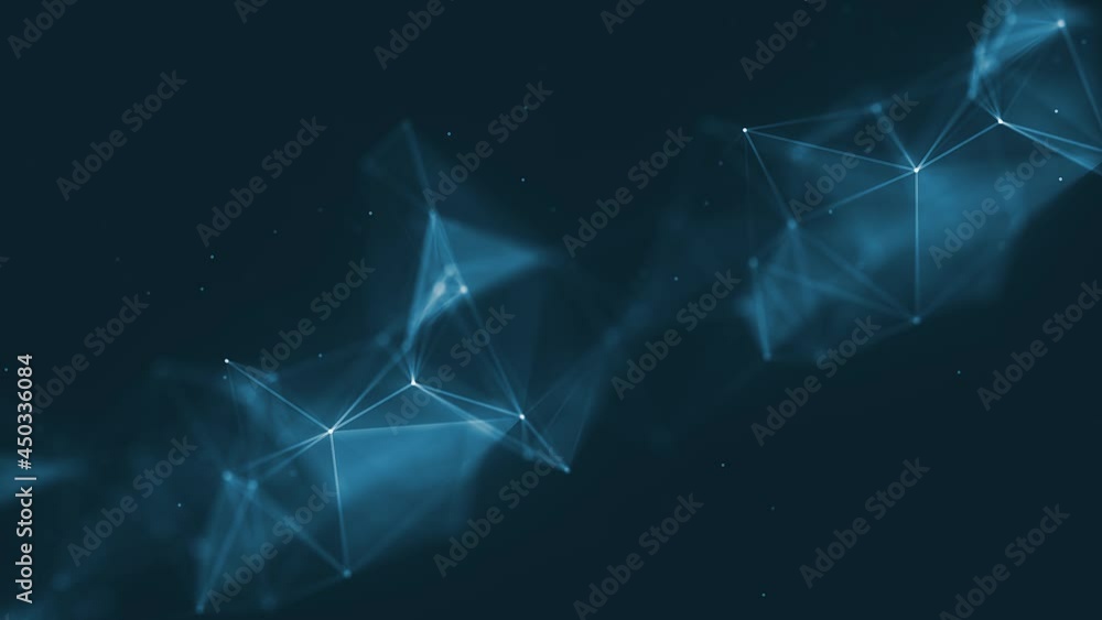 Abstract Plexus Geometrical Background Loop/ 4k animation of an abstract plexus shape technology ...