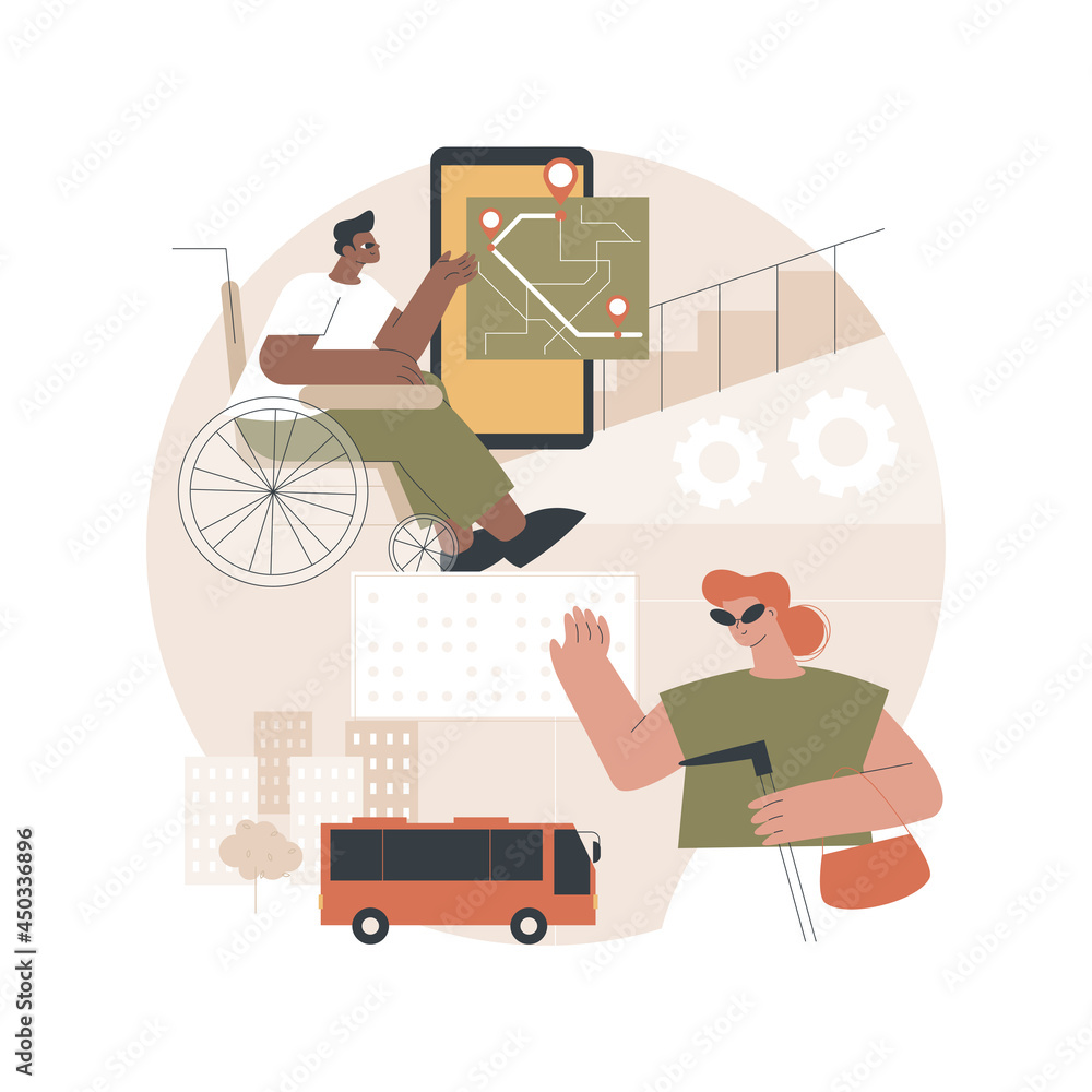Accessible environment design abstract concept vector illustration ...