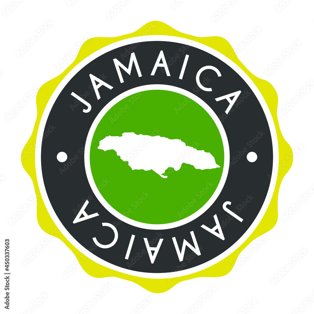 Jamaica Badge Map Vector Seal Vector Sign. National Symbol Country ...