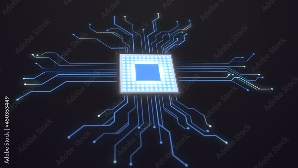 Vidéo Stock animated technology background circuit board 3d animation ...