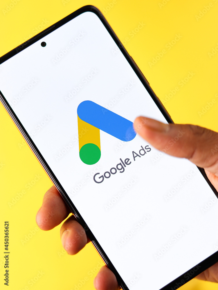 Assam, india - January 31, 2021 : Google Ads logo on phone screen stock ...