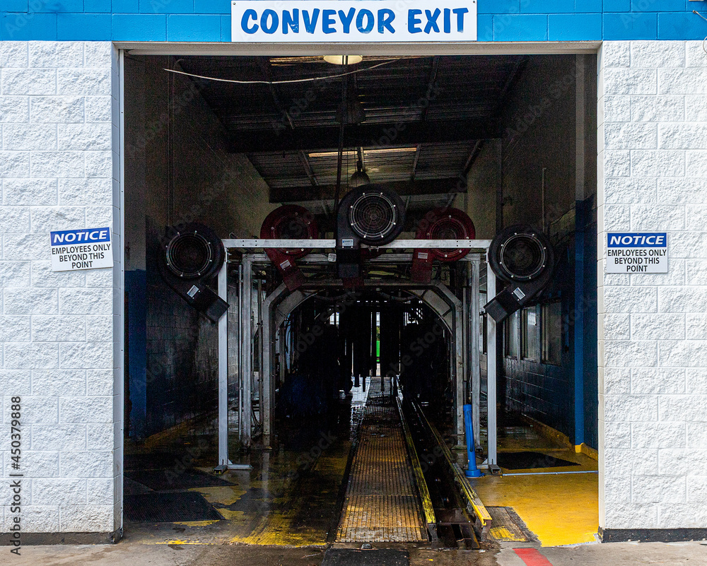 exit for a car wash with no cars Stock Photo | Adobe Stock