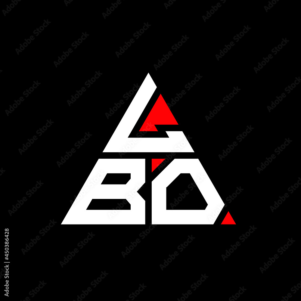 LBO triangle letter logo design with triangle shape. LBO triangle logo ...