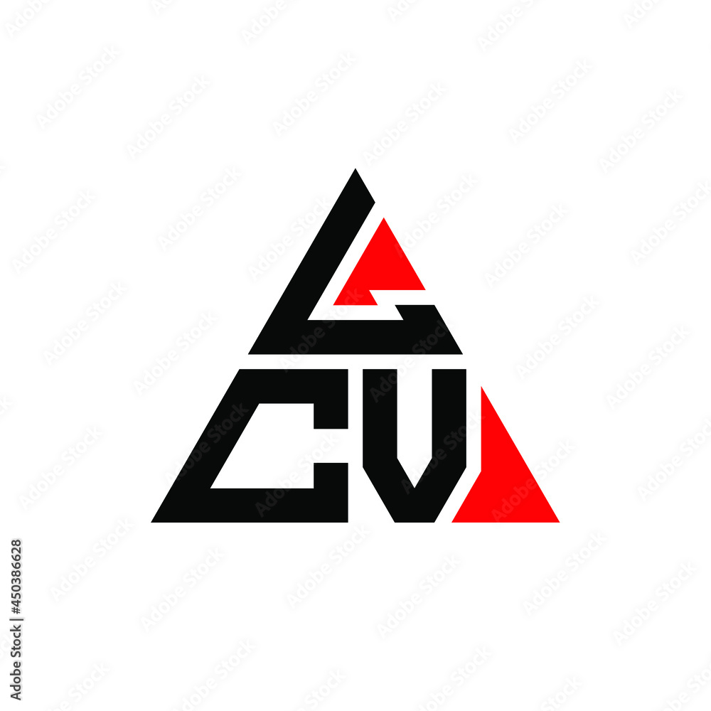 LCV triangle letter logo design with triangle shape. LCV triangle logo ...