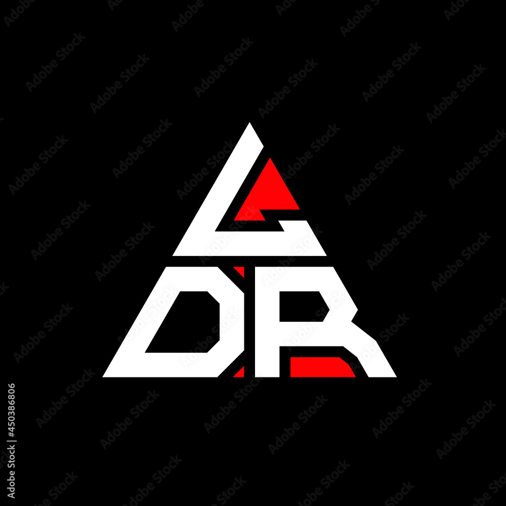 LDR triangle letter logo design with triangle shape. LDR triangle logo ...