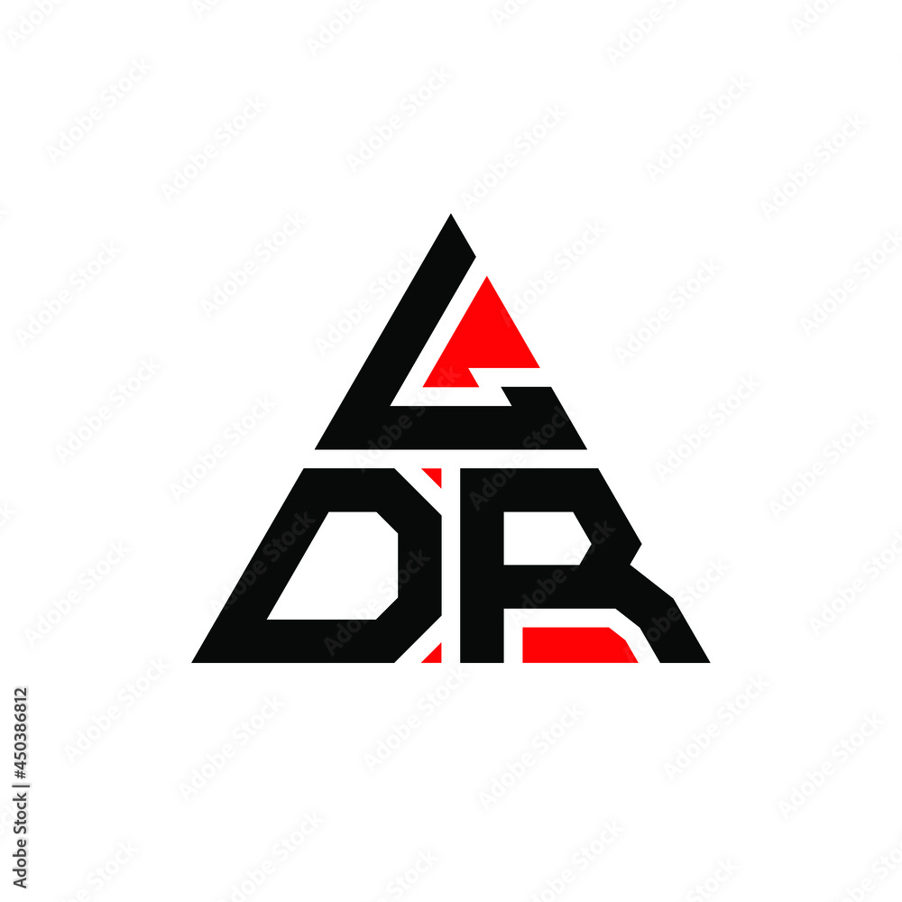LDR triangle letter logo design with triangle shape. LDR triangle logo ...
