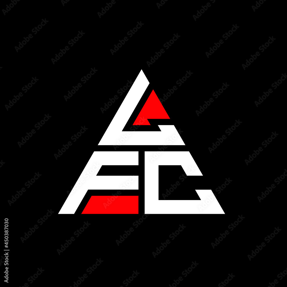 LFC triangle letter logo design with triangle shape. LFC triangle logo ...