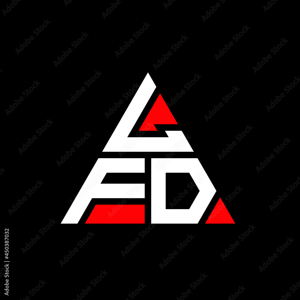 LFD triangle letter logo design with triangle shape. LFD triangle logo ...