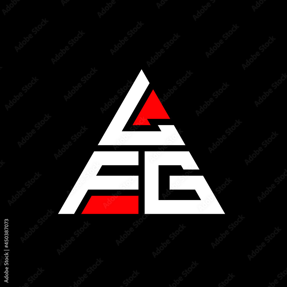 LFG triangle letter logo design with triangle shape. LFG triangle logo ...