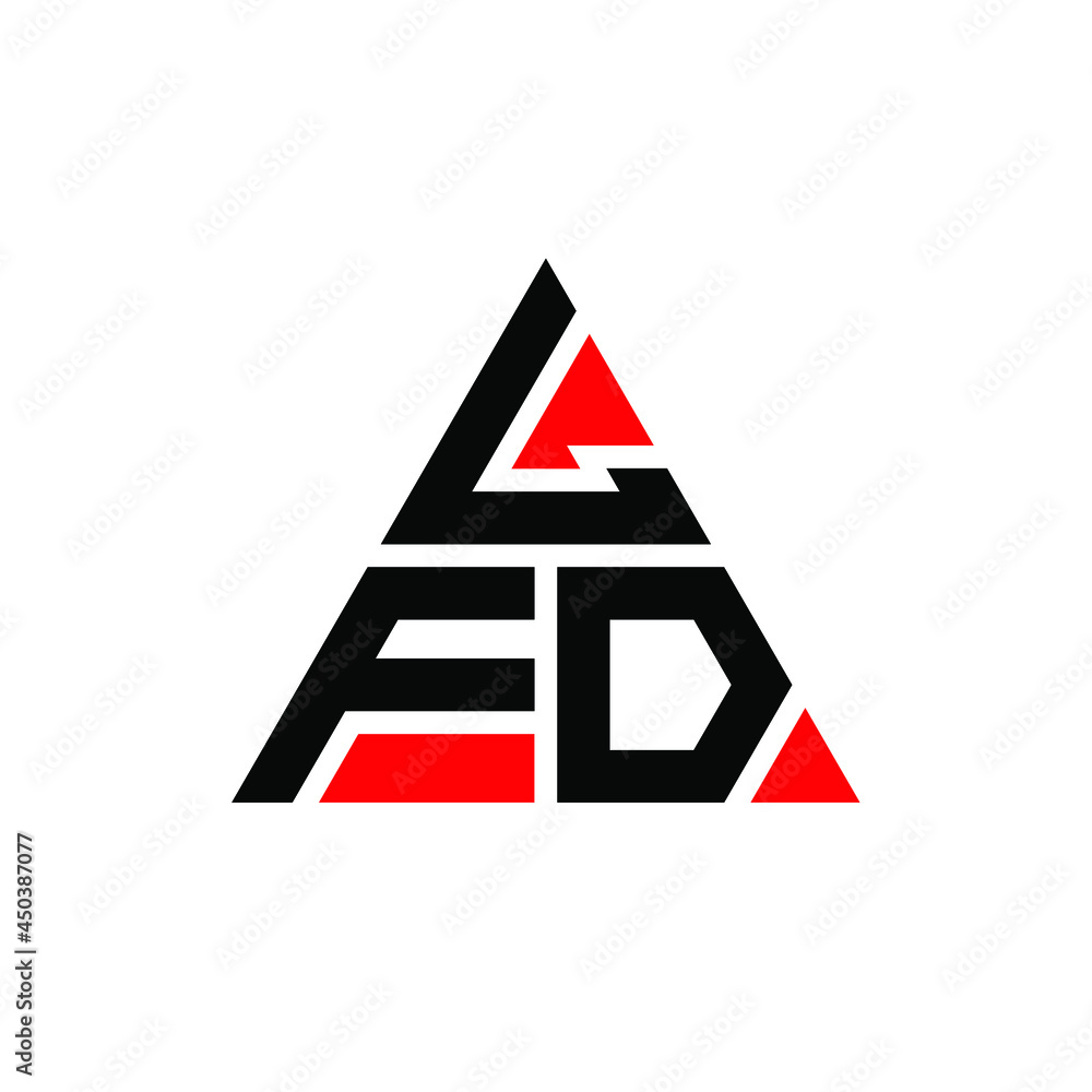 LFD triangle letter logo design with triangle shape. LFD triangle logo ...